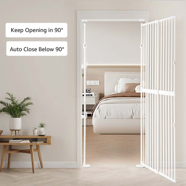 Multi-Size Extra Tall Cat Gate | Pressure-Mounted Pet Barrier with Cat ...