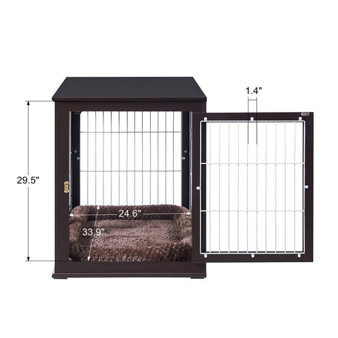 Unipaws Wooden Wire Pet Home Dog Crate Large – Unipaws Official Store